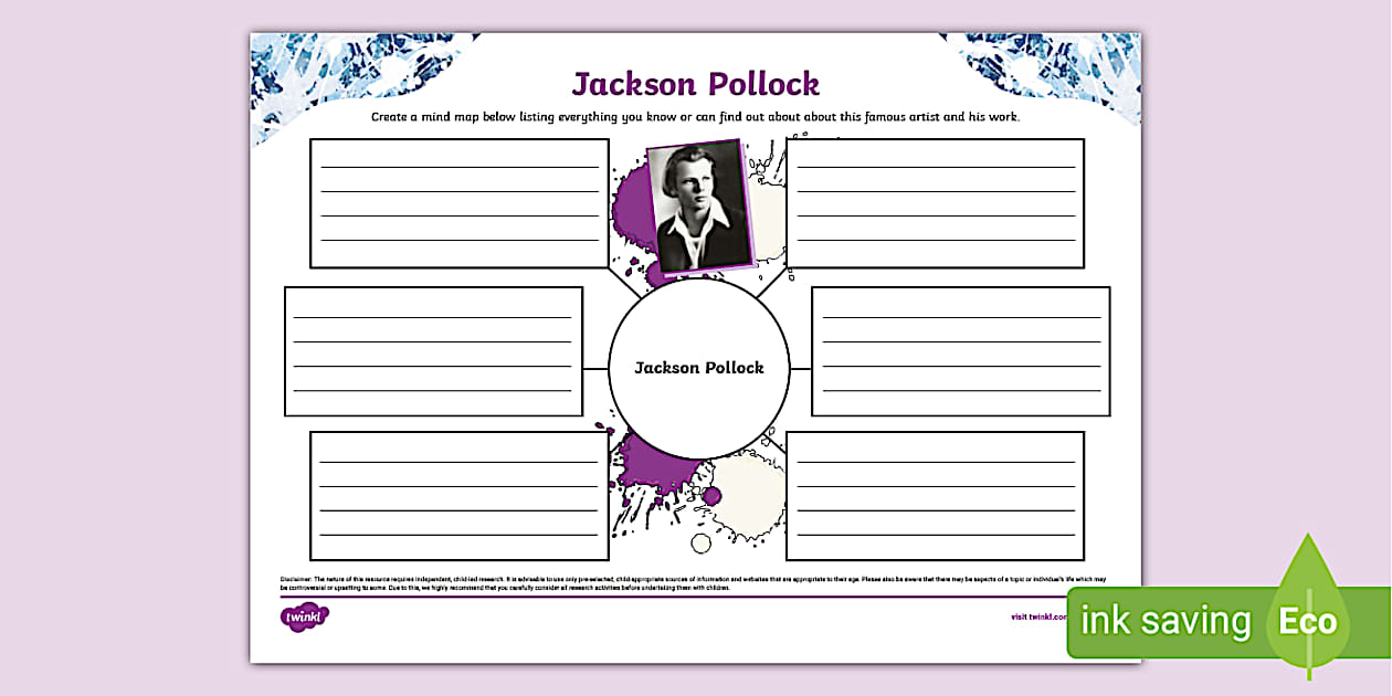 Jackson Pollock Mind Map (teacher made) - Twinkl