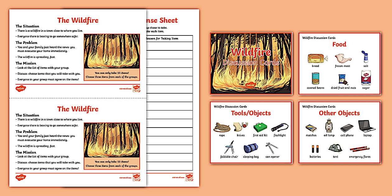 FREE! - Wildfires: Discussion and Decision Making Worksheet for 3rd-5th ...