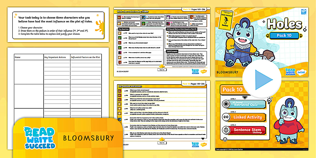 Holes Whole-Class Guided Reading Pack 10 [UKS2]