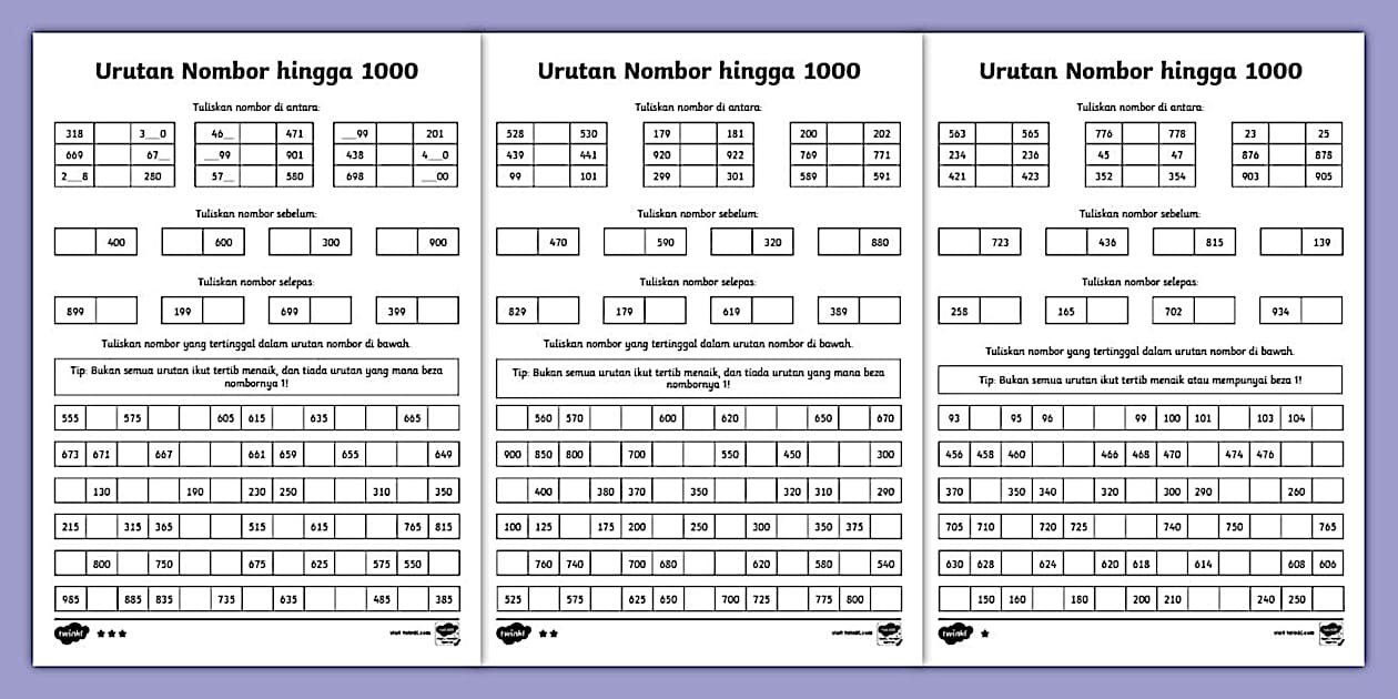 Nombor hingga 1000 (Teacher-Made) - Twinkl