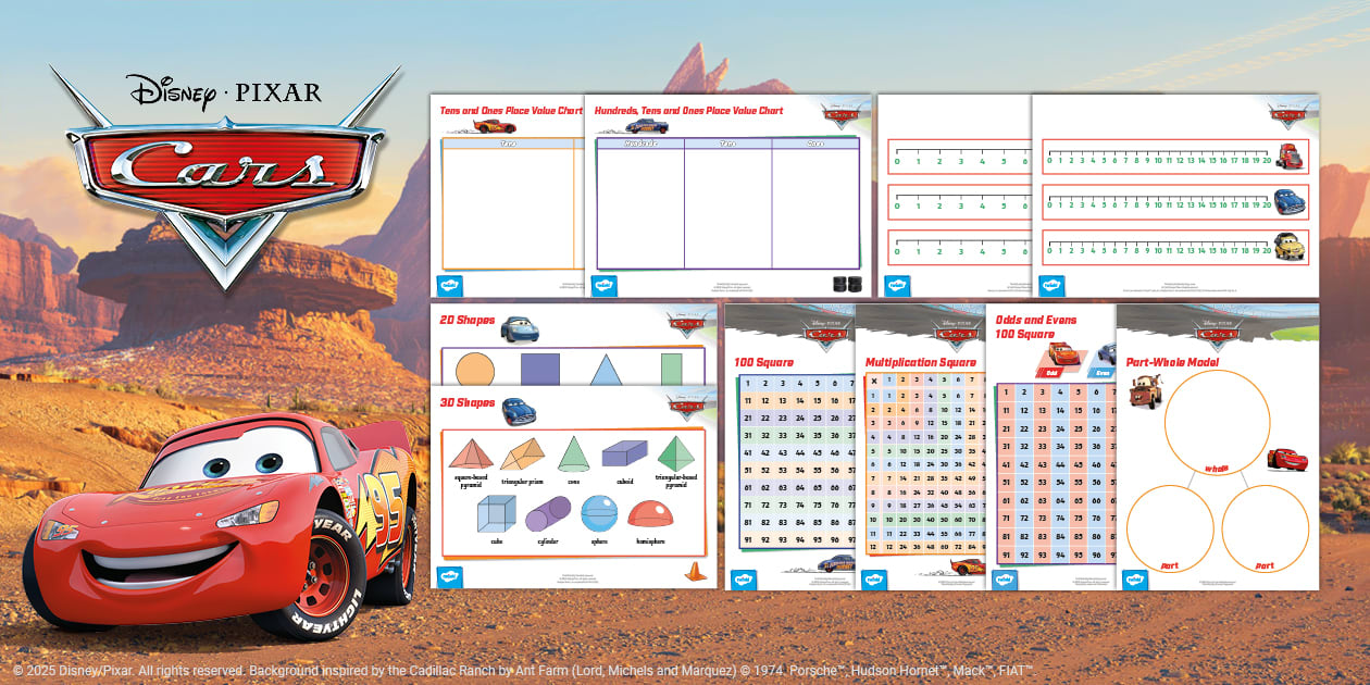 👉 Cars: Tabletop Maths Aids Pack [Ages 5-7] - Twinkl