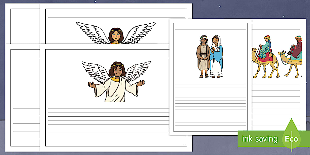 The Nativity Story Writing Frames - Twinkl