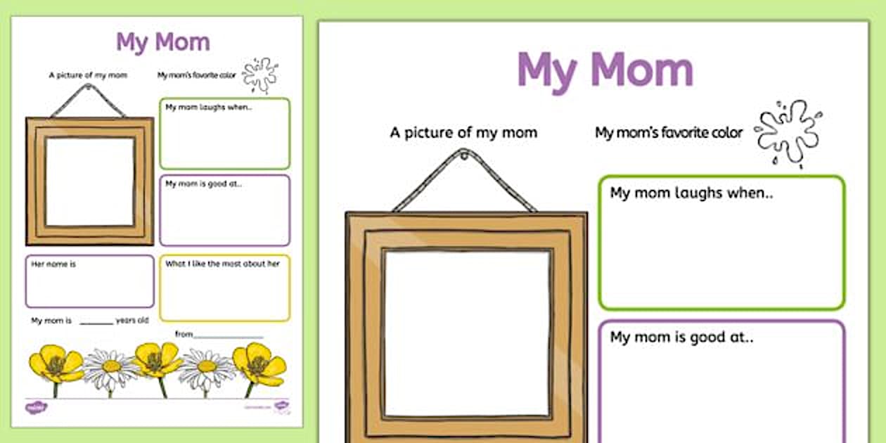 「私のお母さん」英語カード All About My Mom Card Gift English｜Twinkl