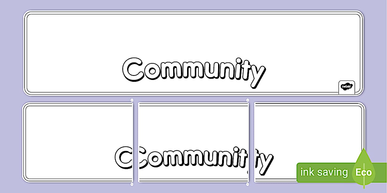 Community Collaborative Drawing Display Banner - Twinkl