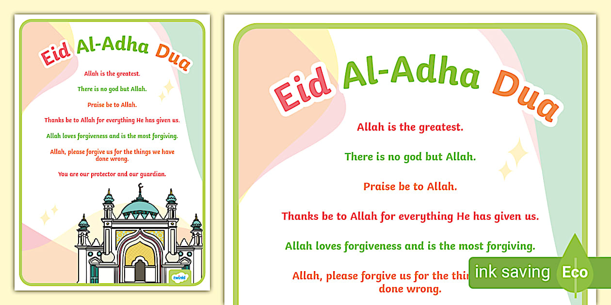 Eid Al-Adha Eid Prayer Poster| Twinkl Resources| Eid Al-Adha