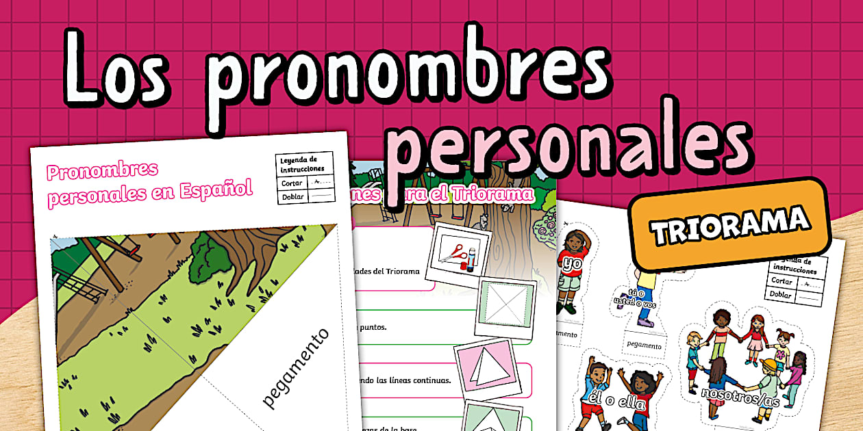 Triorama pronombres personales en español - Twinkl Colombia