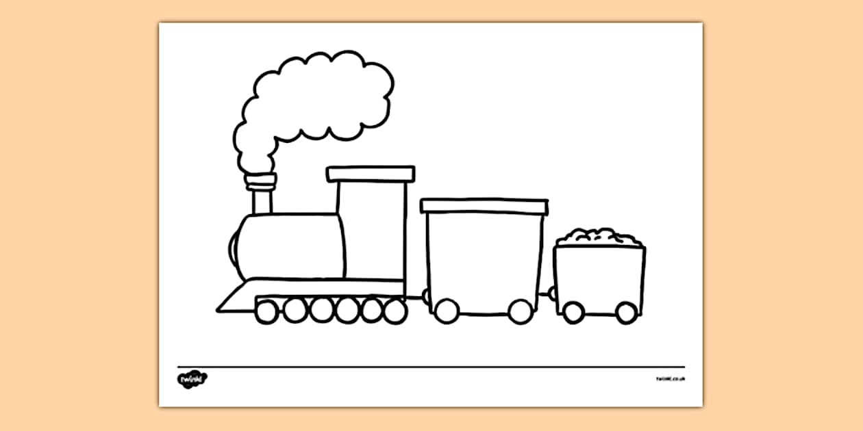 Basic Train Drawing Templates (Teacher-Made) - Twinkl