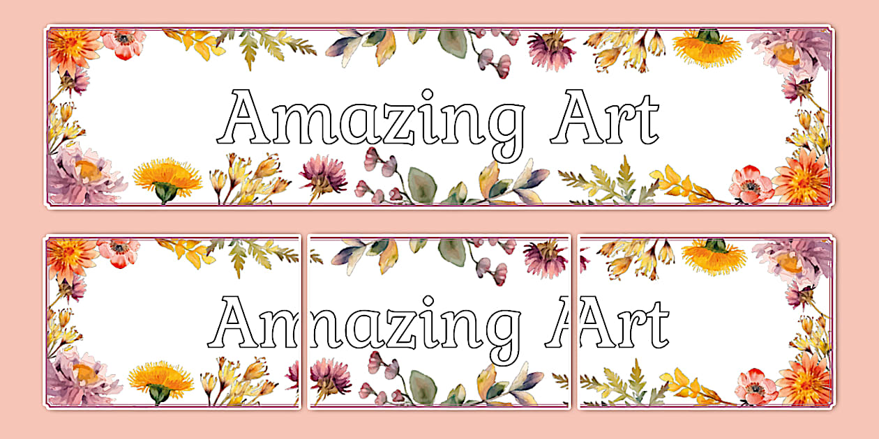 Wildflower Botanical Themed Amazing Art Display Banner