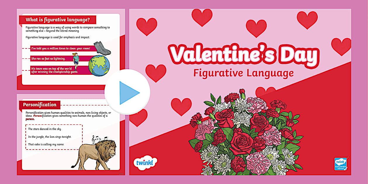 Valentine's Day Figurative Language PowerPoint - Grades 4-6