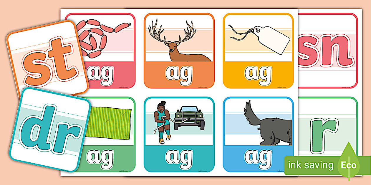 ‘ag’ Onset and Rime Matching Activity (teacher made)