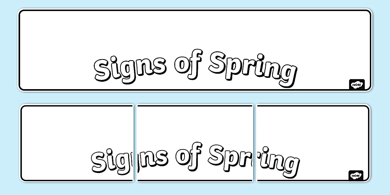 Signs of Spring Collaborative Drawing Display Banner