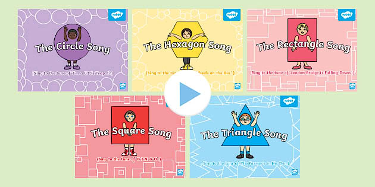 2D Shapes Songs and Rhymes PowerPoints Pack - Twinkl