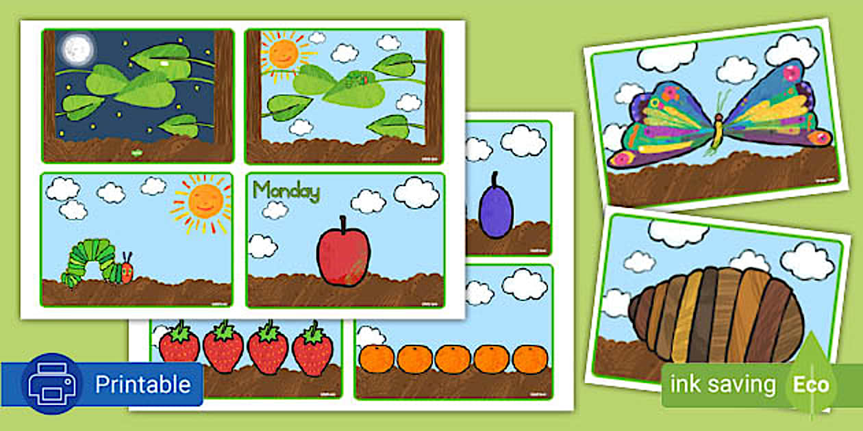 The Hungry Caterpillar Story Sequencing Cards - Twinkl