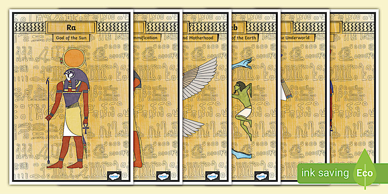 Egyptian Gods and Goddesses Display Posters (teacher made)