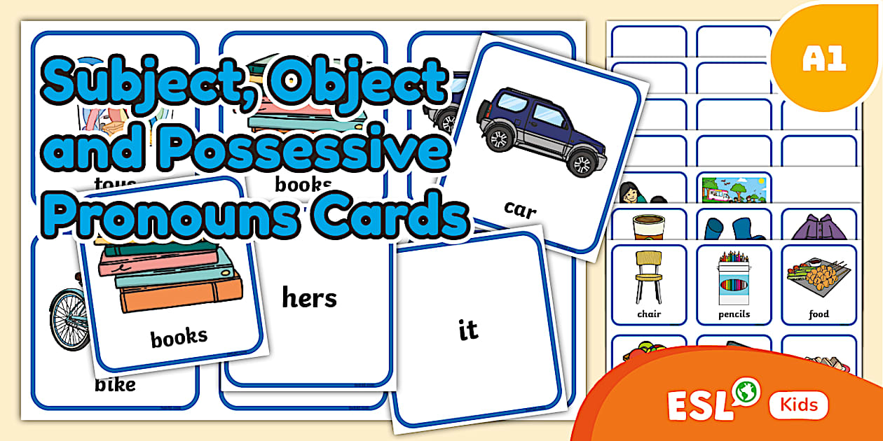ESL Pronoun Cards for Kids {A1}