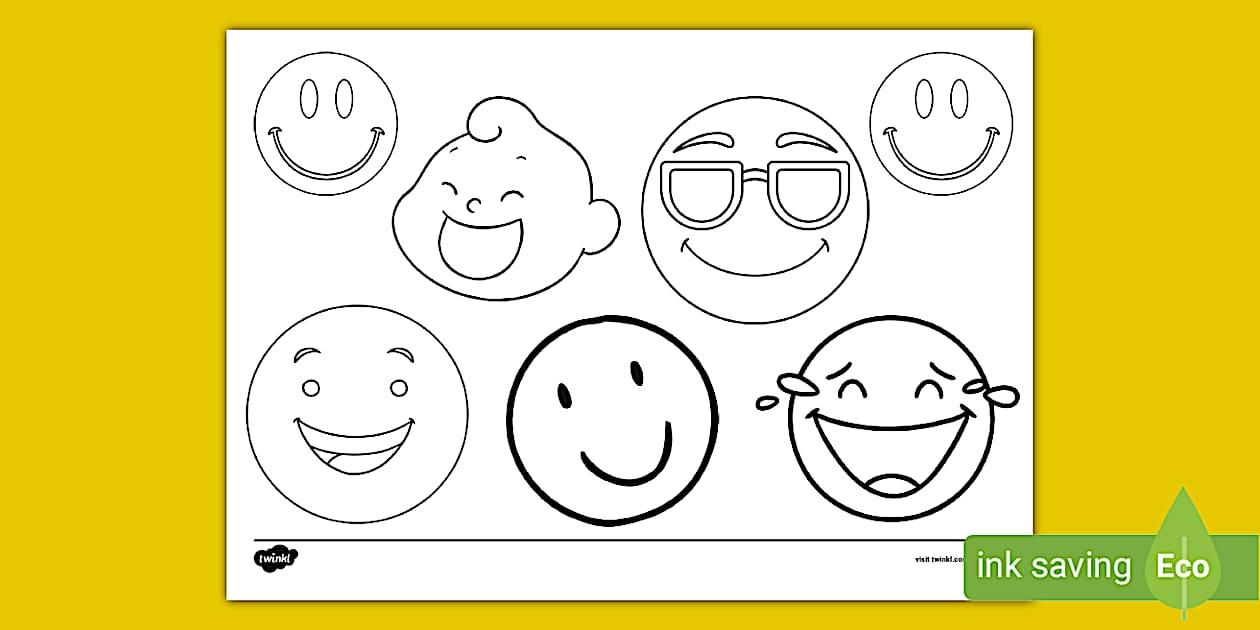 Smiley Face Doodle Colouring Page (teacher made) - Twinkl