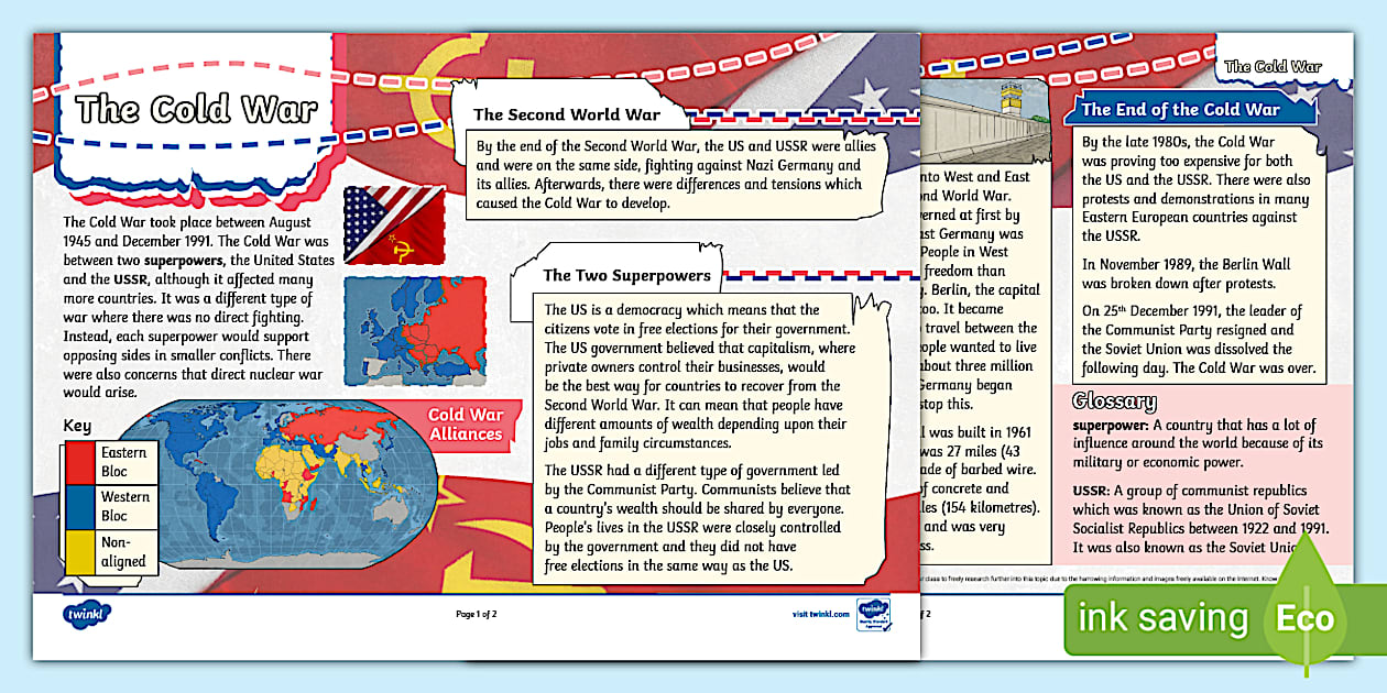 KS2 The Cold War Fact File (teacher made) - Twinkl