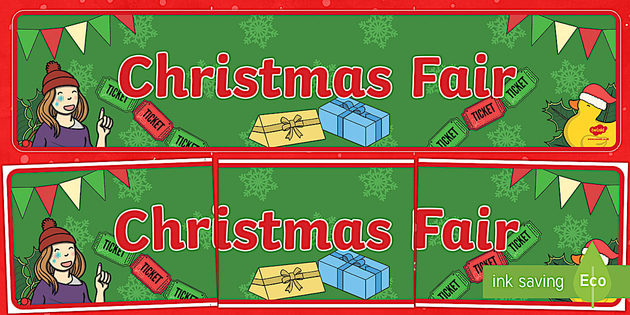 Cursive Christmas Fair Banner (teacher made) - Twinkl