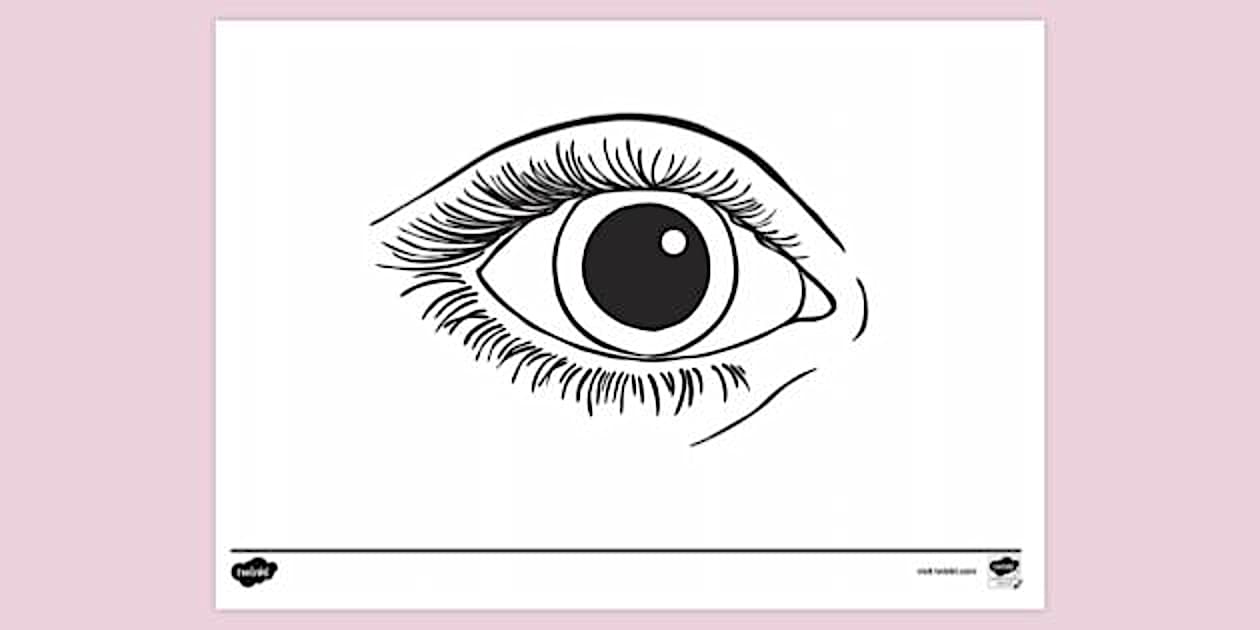 Eye Large Pupil Colouring | Colouring Sheets - Twinkl
