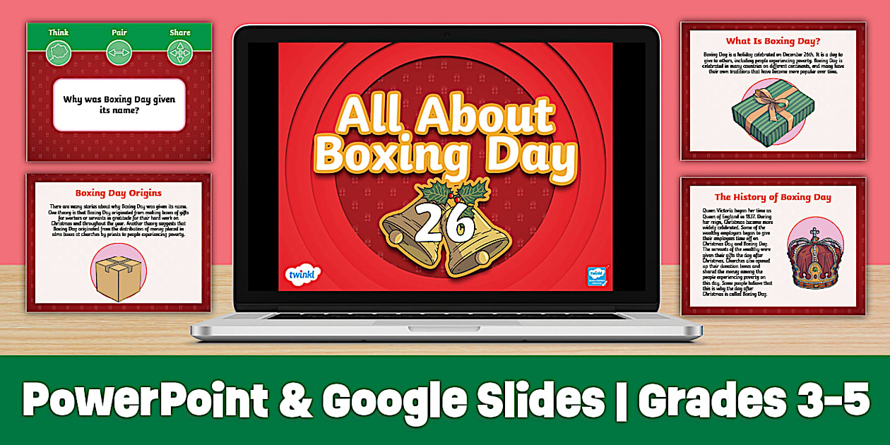 All About Boxing Day PowerPoint & Google Slides for 3rd-5th