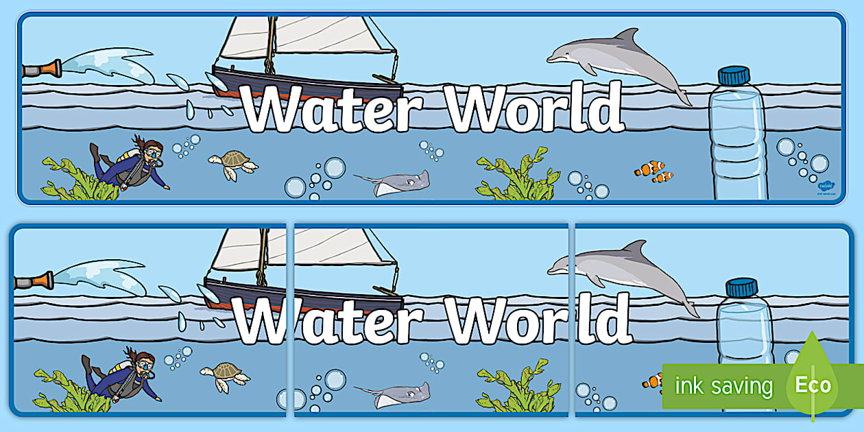 Water World Display Banner (teacher made) - Twinkl