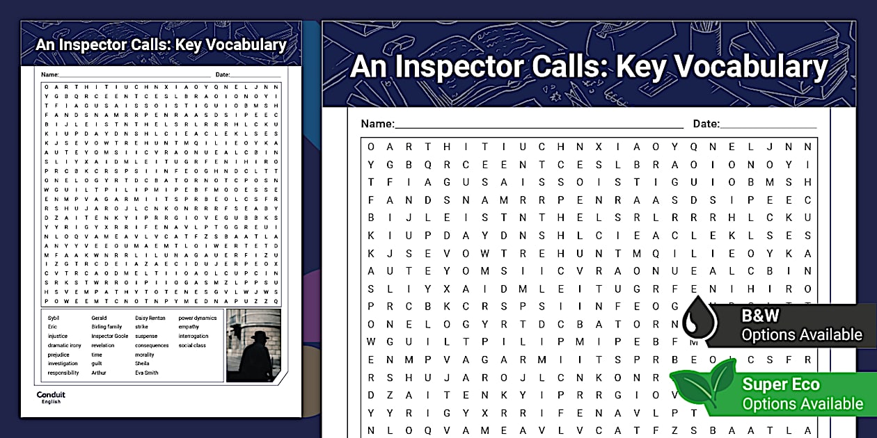 An Inspector Calls Word Search (Teacher-Made) - Twinkl