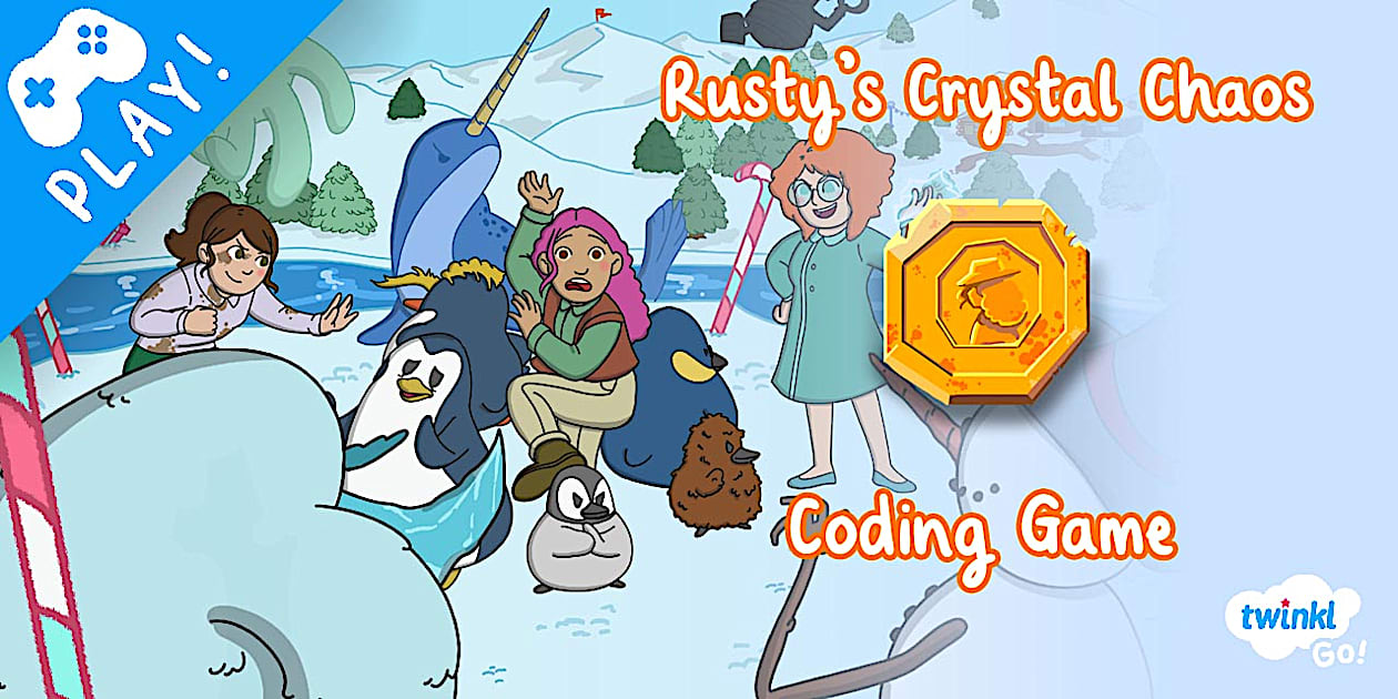 Computing Coding Game - Rusty's Crystal Chaos | Twinkl Go!