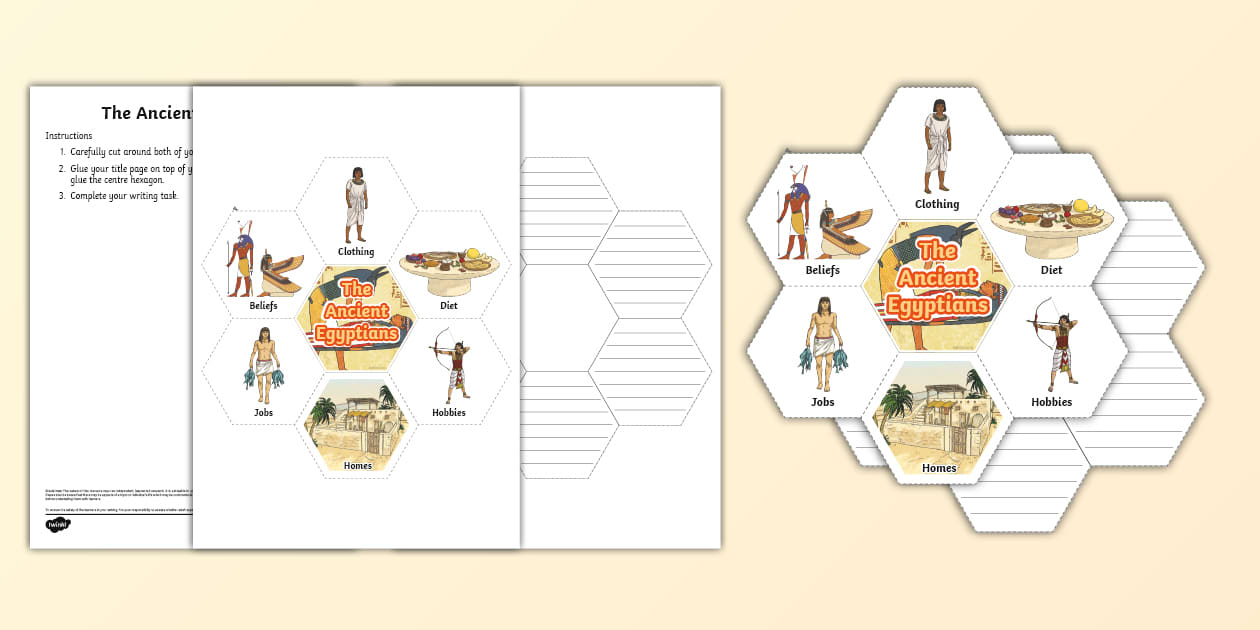 Ancient Egyptian Hexagon Writing Template (teacher made)