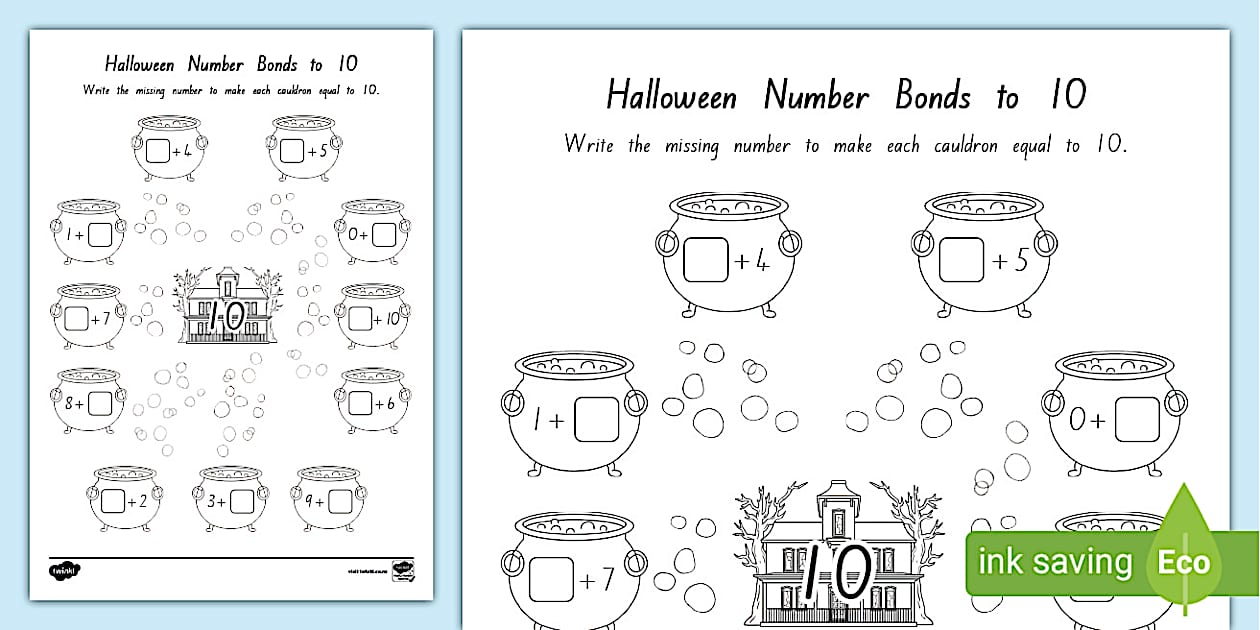 Halloween Bonds to 10 (ティーチャーメイド) - Twinkl