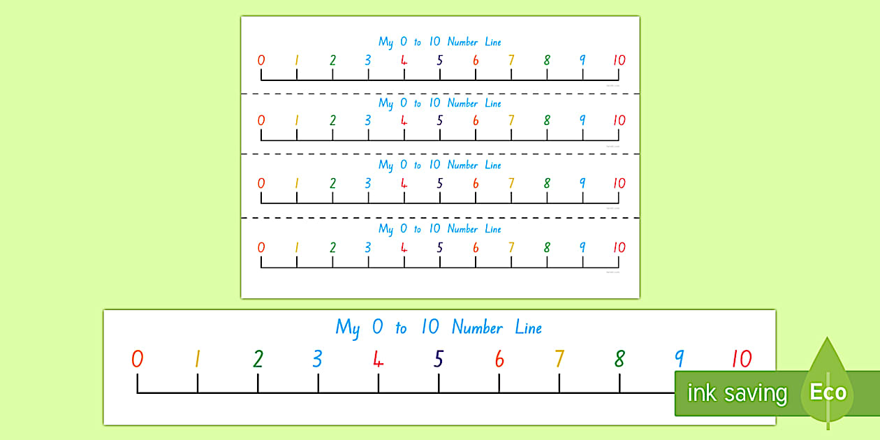Numbers 0-10 Number Line (teacher made) - Twinkl