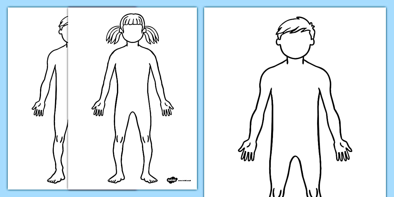 Blank Human Body Diagram/Template | Body Outline KS1