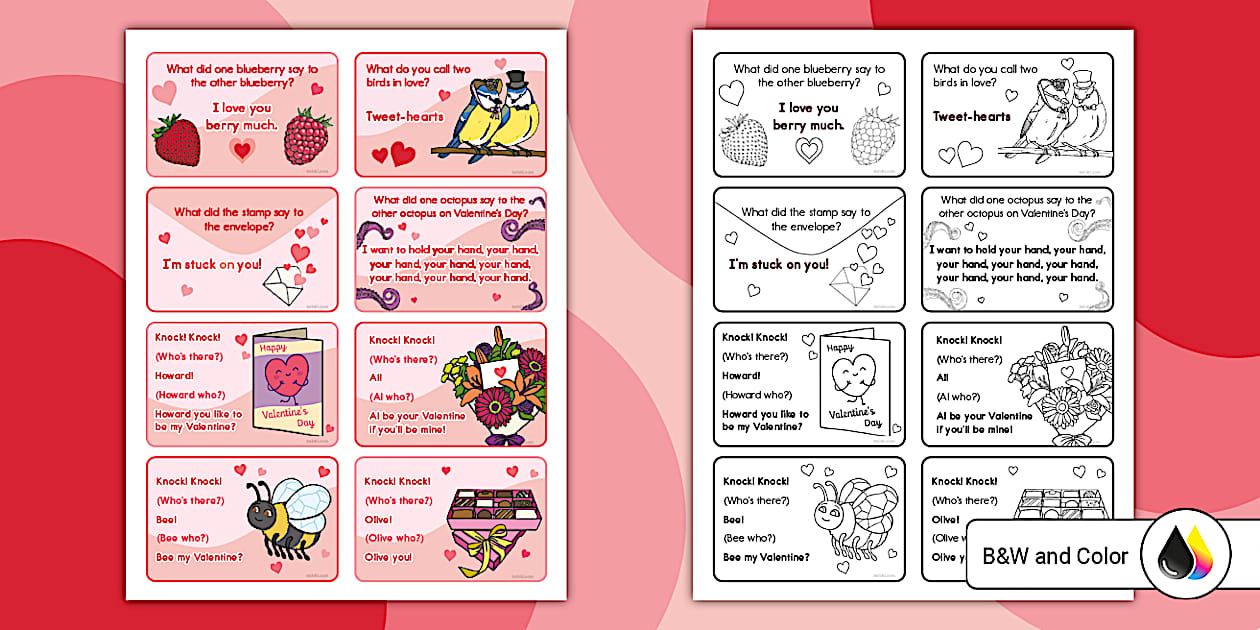 Printable Valentine's Day Joke Cards for Kids | Twinkl USA