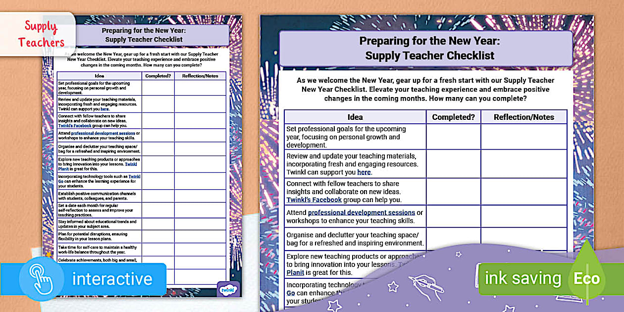 Preparing for the New Year: Supply Teacher Checklist