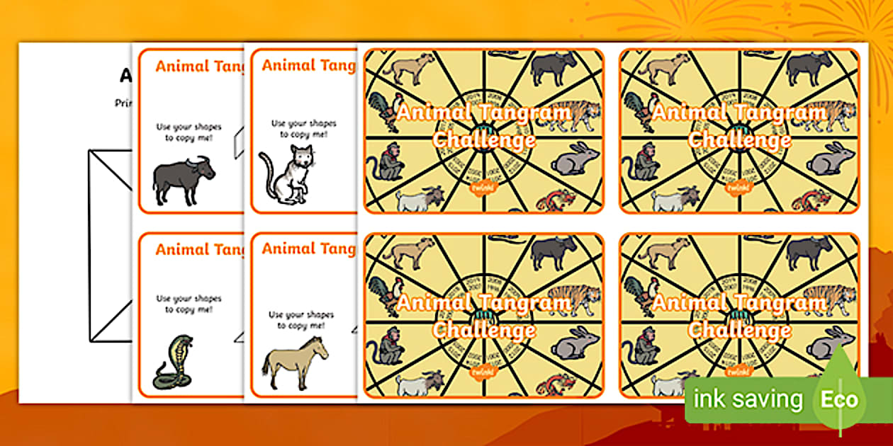 Chinese New Year Tangram Challenge Cards (teacher made)