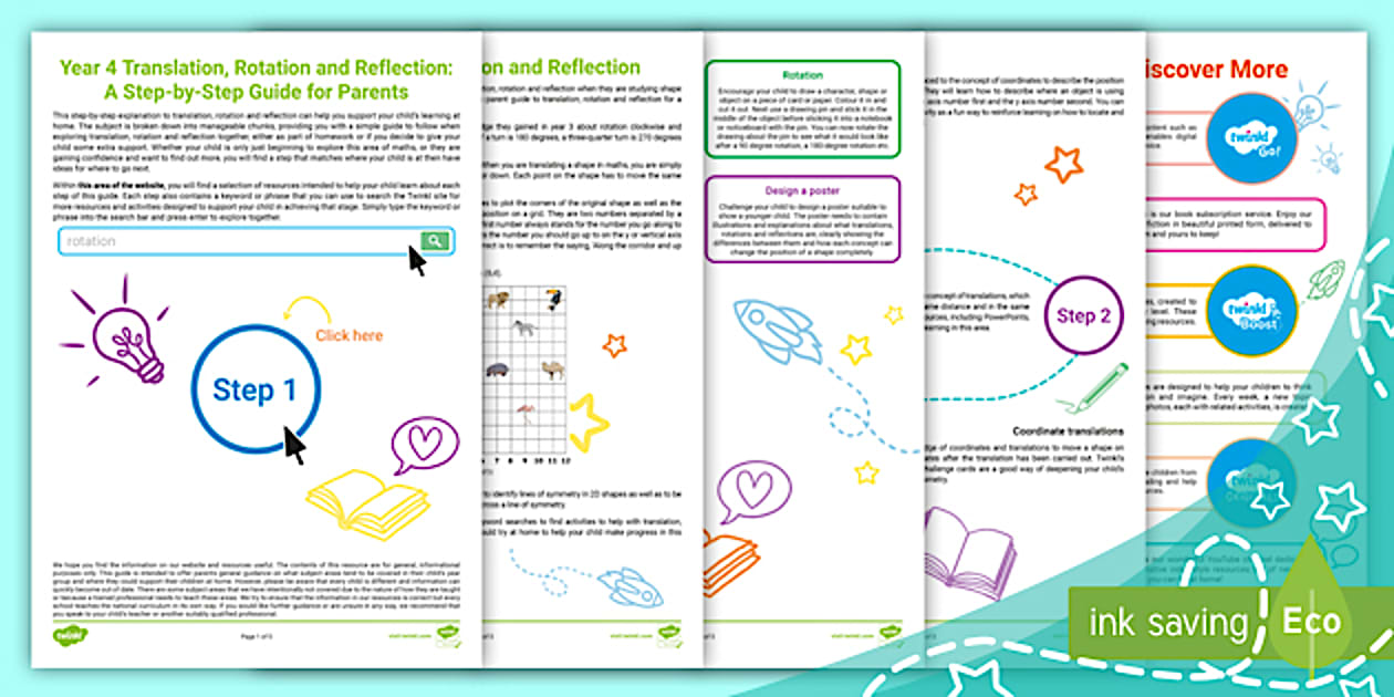 👉 Year 4 Translation, Rotation and Reflection: A Guide