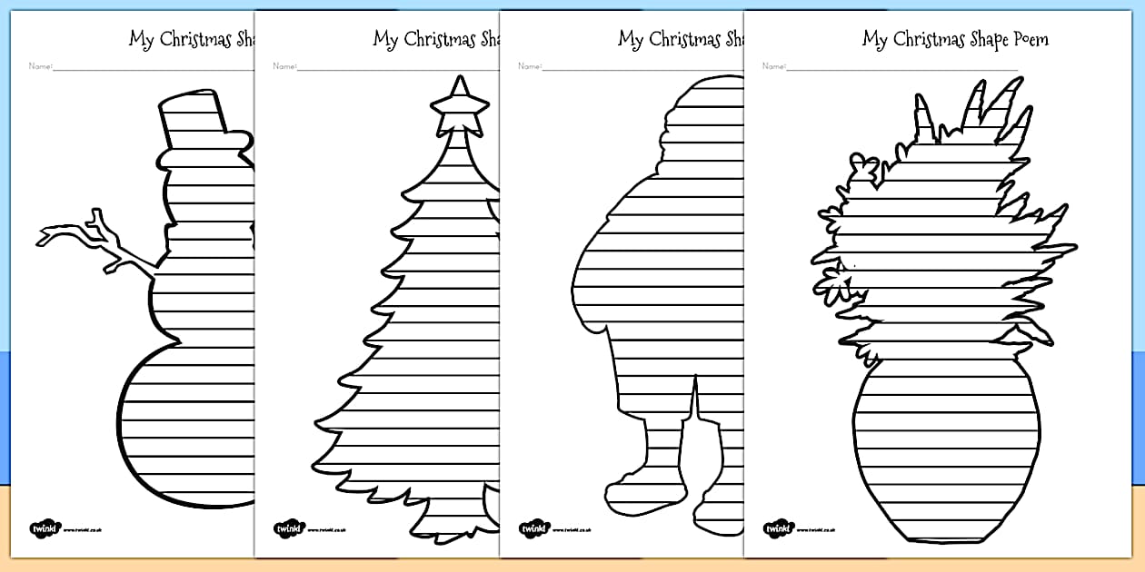 Christmas Shape Poems | Australian Primary Resource