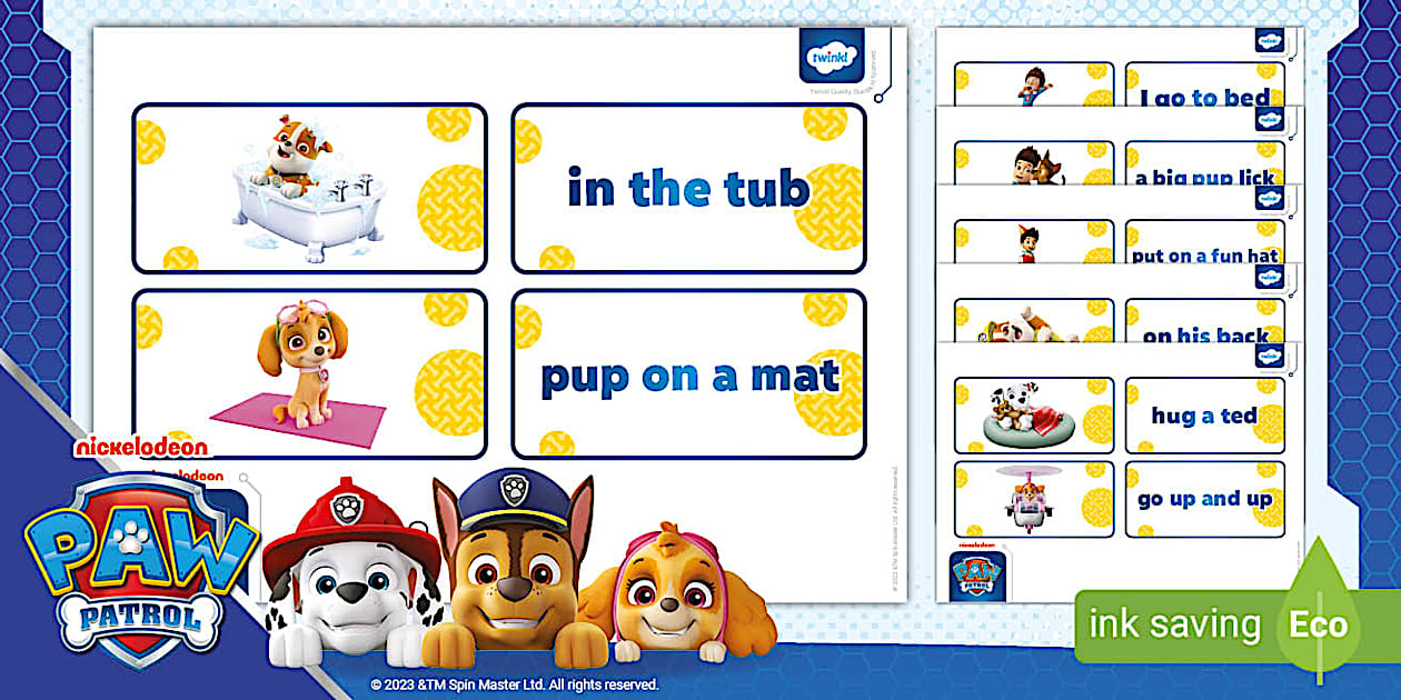 FREE! - PAW Patrol Matching Game | Paramount | Twinkl Activities