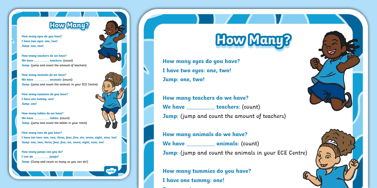 How Many Do I Have? (A Jumping Song) (teacher made) - Twinkl