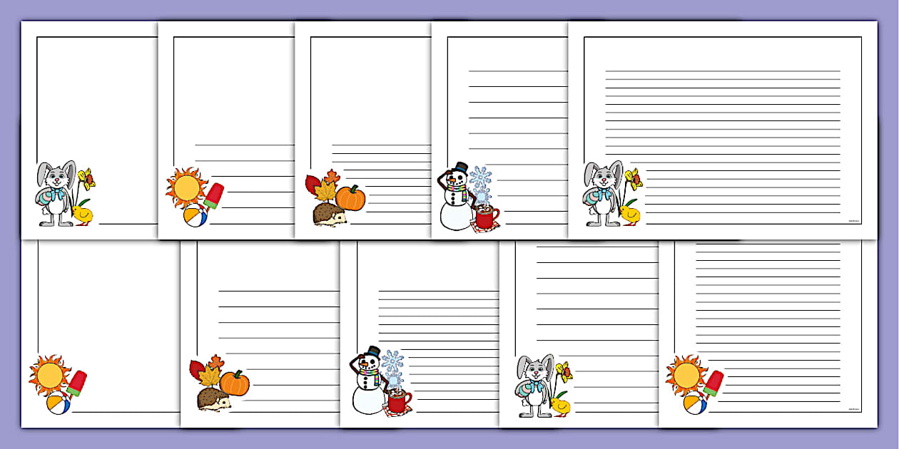 👉 Seasons Page Borders (teacher made) - Twinkl