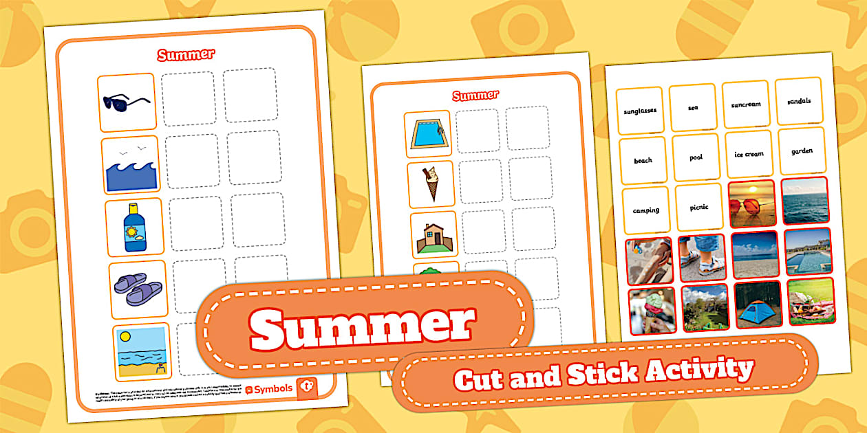 Twinkl Symbols: Summer Symbol Matching Activity