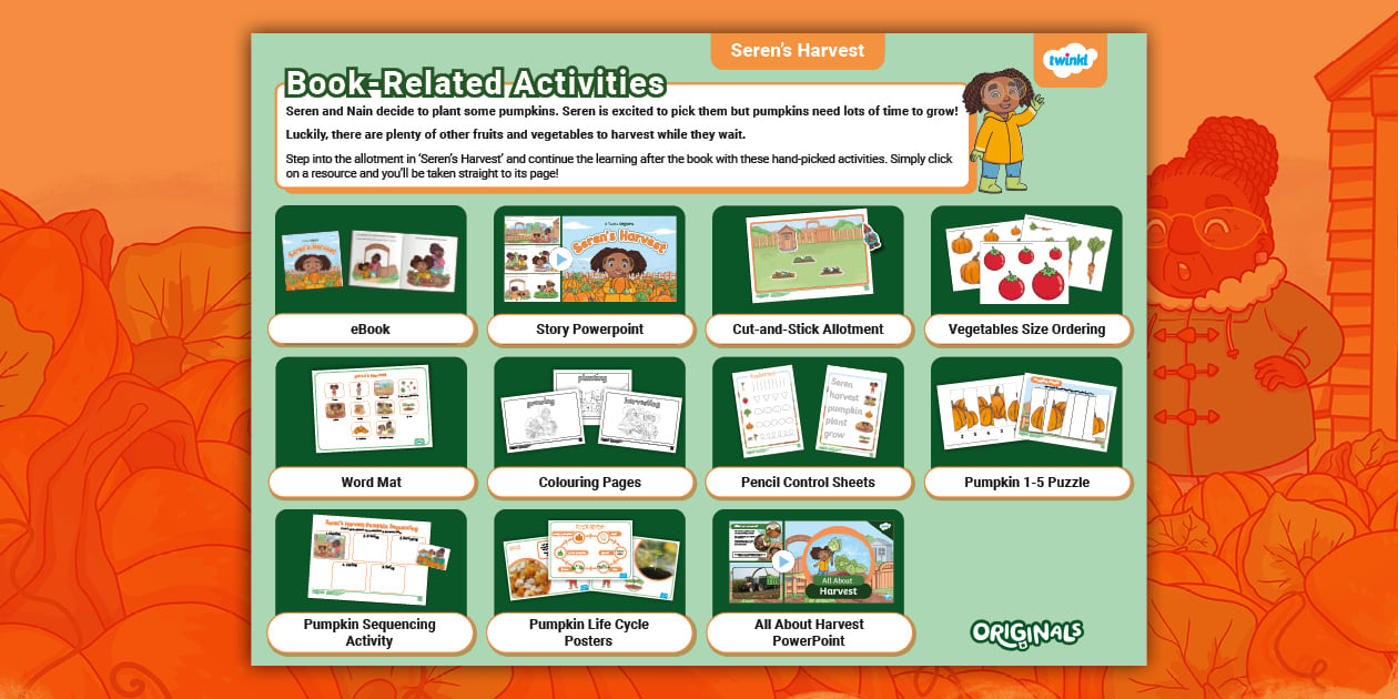 Seren's Harvest Book-Related Activities and Resources