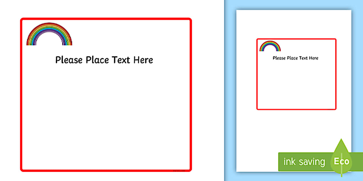 Rainbow Themed Editable Classroom Area Display Sign - Twinkl