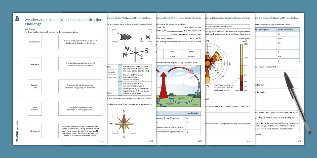 Wind Speed and Direction Challenge (teacher made) - Twinkl