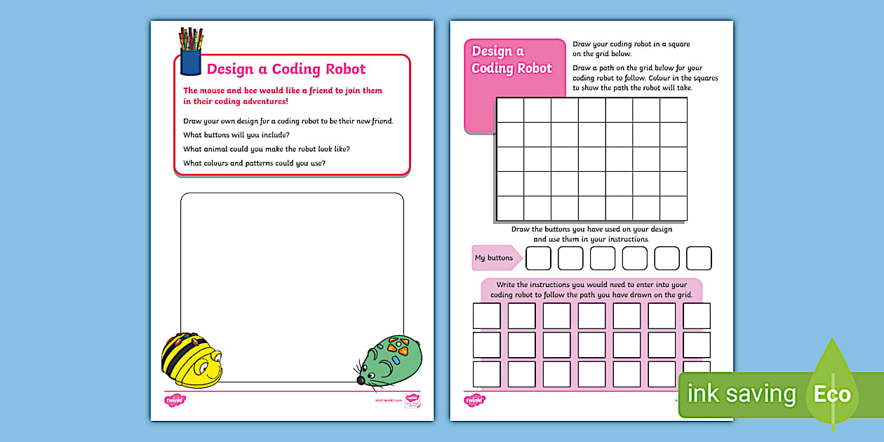 Design a Coding Robot - Twinkl - KS1 (teacher made) - Twinkl