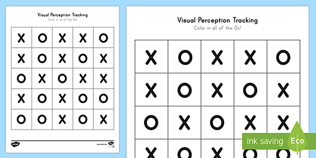 Visual Perception Tracking Worksheet-Special Education
