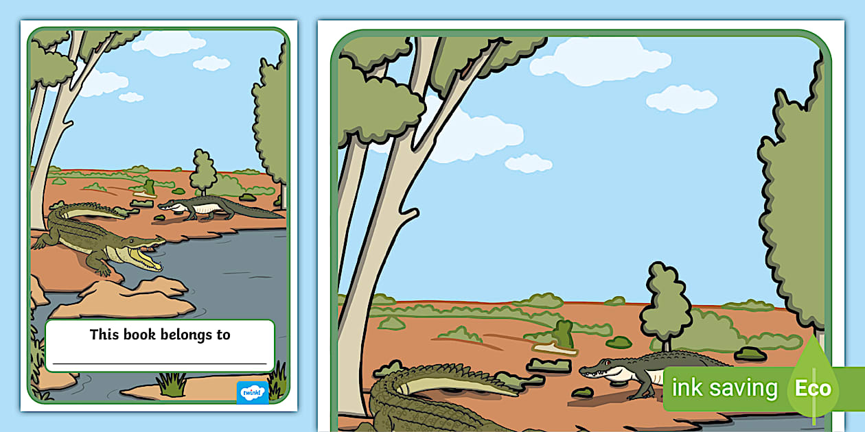 Crocodile-Themed Book Cover | Twinkl | Stationery | KS1