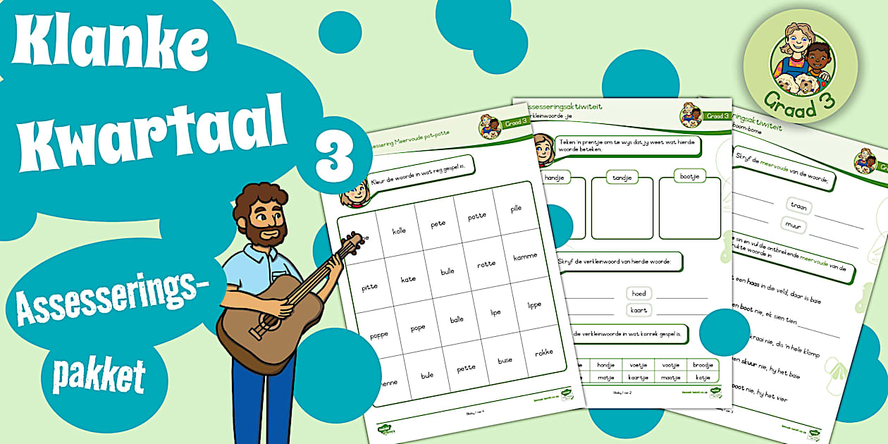 Gr.3 Klanke – K3 – Assesseringspakket – Werkkaarte (KABV)