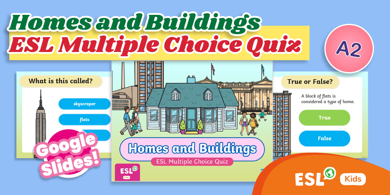ESL Homes and Buildings Quiz {Kids}