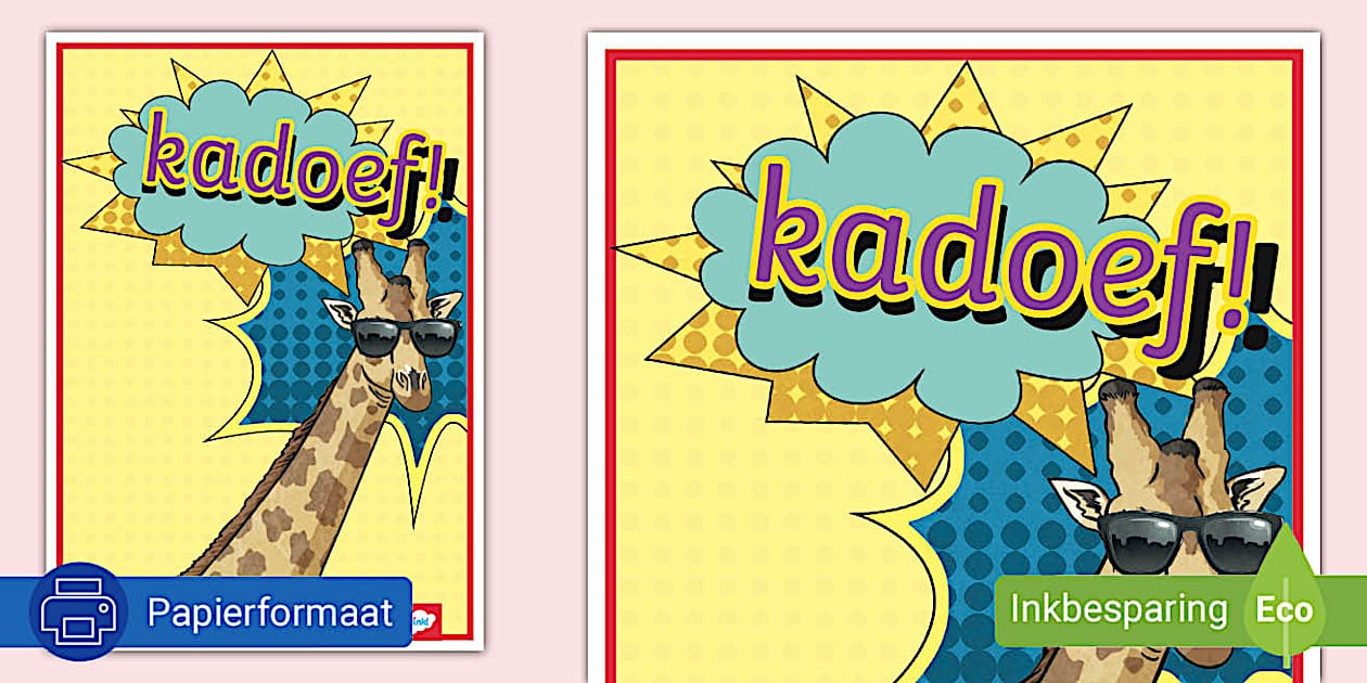 Kameelperd Popkuns Vertoonplakkaat (Hecho por educadores)