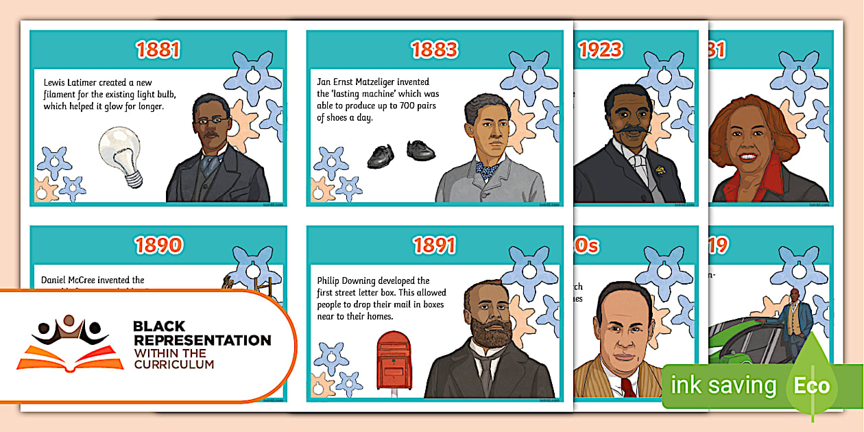 KS2 Black Inventors and Inventions Timeline Ordering Cards